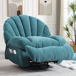 Latitude Run® Wide Modern Style Accent Swivel And Rocker Recliner Chair ...