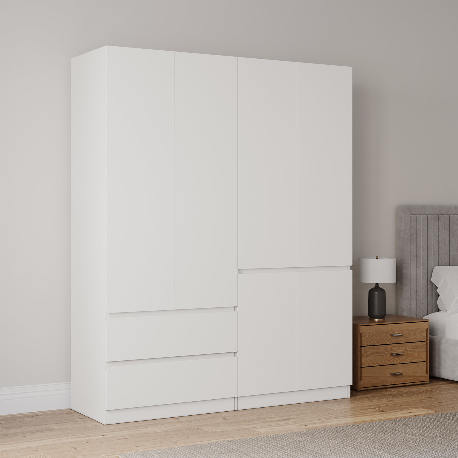 Latitude Run® 78.74-inch Wardrobe Armoires With Drawers | Wayfair