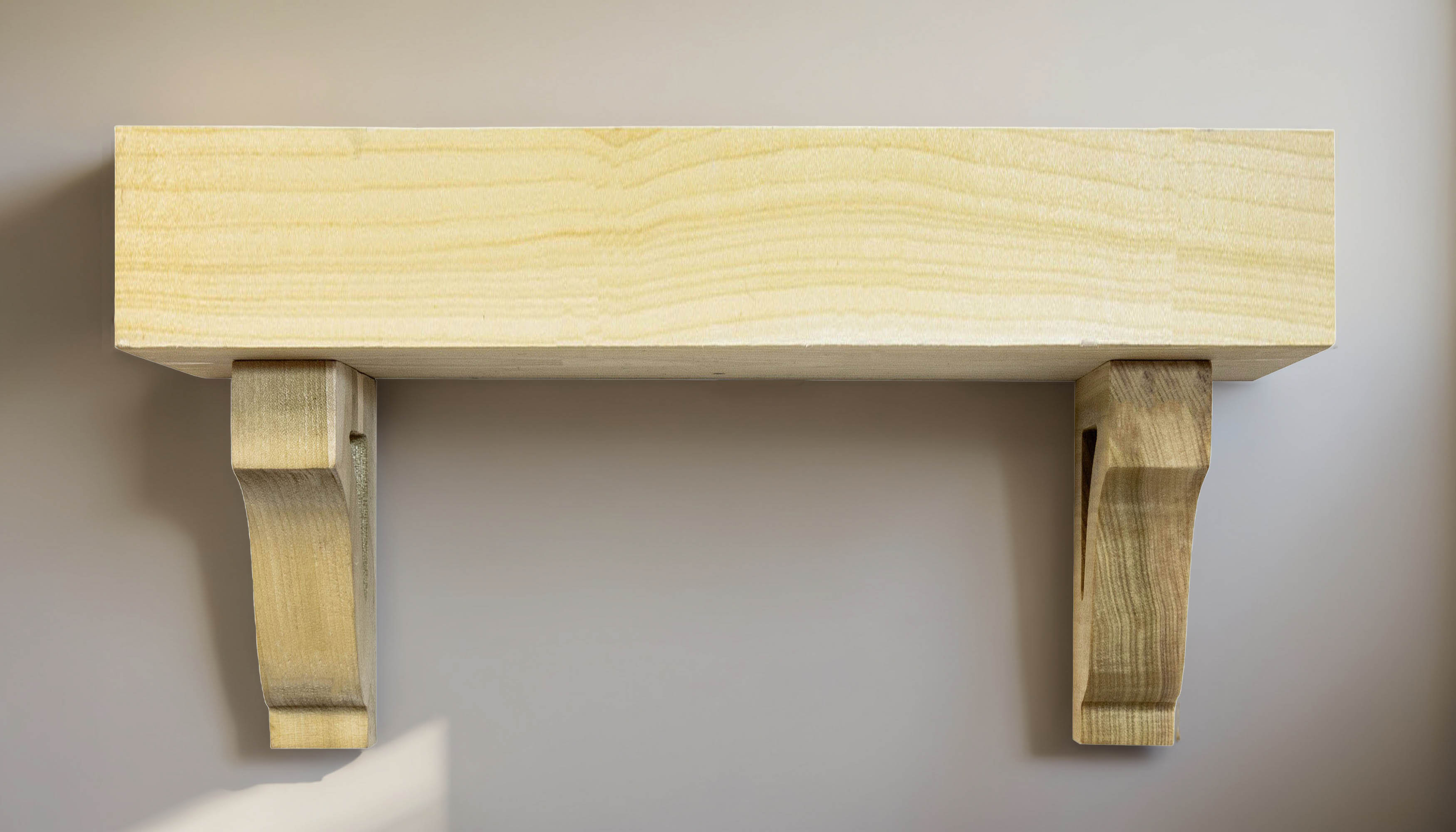 One Allium Way® Poplar Floating Shelves W/Corbels | Wayfair