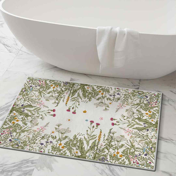 Rosalind Wheeler Antique Herbs And Wild Flowers Area Rug, Spring Fall ...