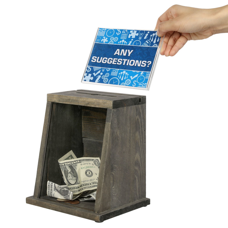 MyGift Rustic Wood Tip Drop Box | Wayfair