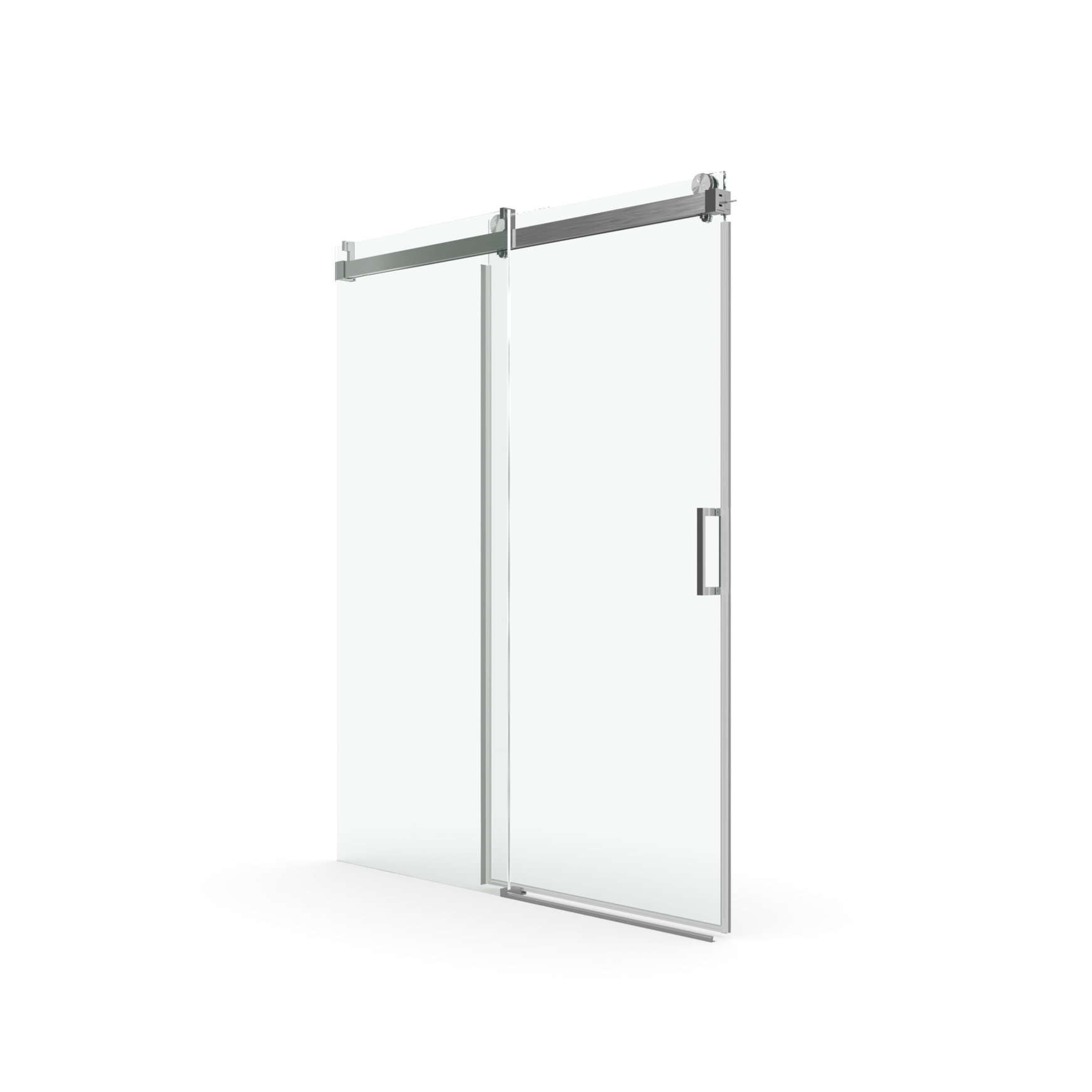 fengshu 60" X 76" Shower Door, 1/4" Tempered Glass With -proof ...