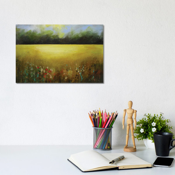 Rosalind Wheeler Golden Meadow by Heidi Clawson - Gallery-Wrapped ...