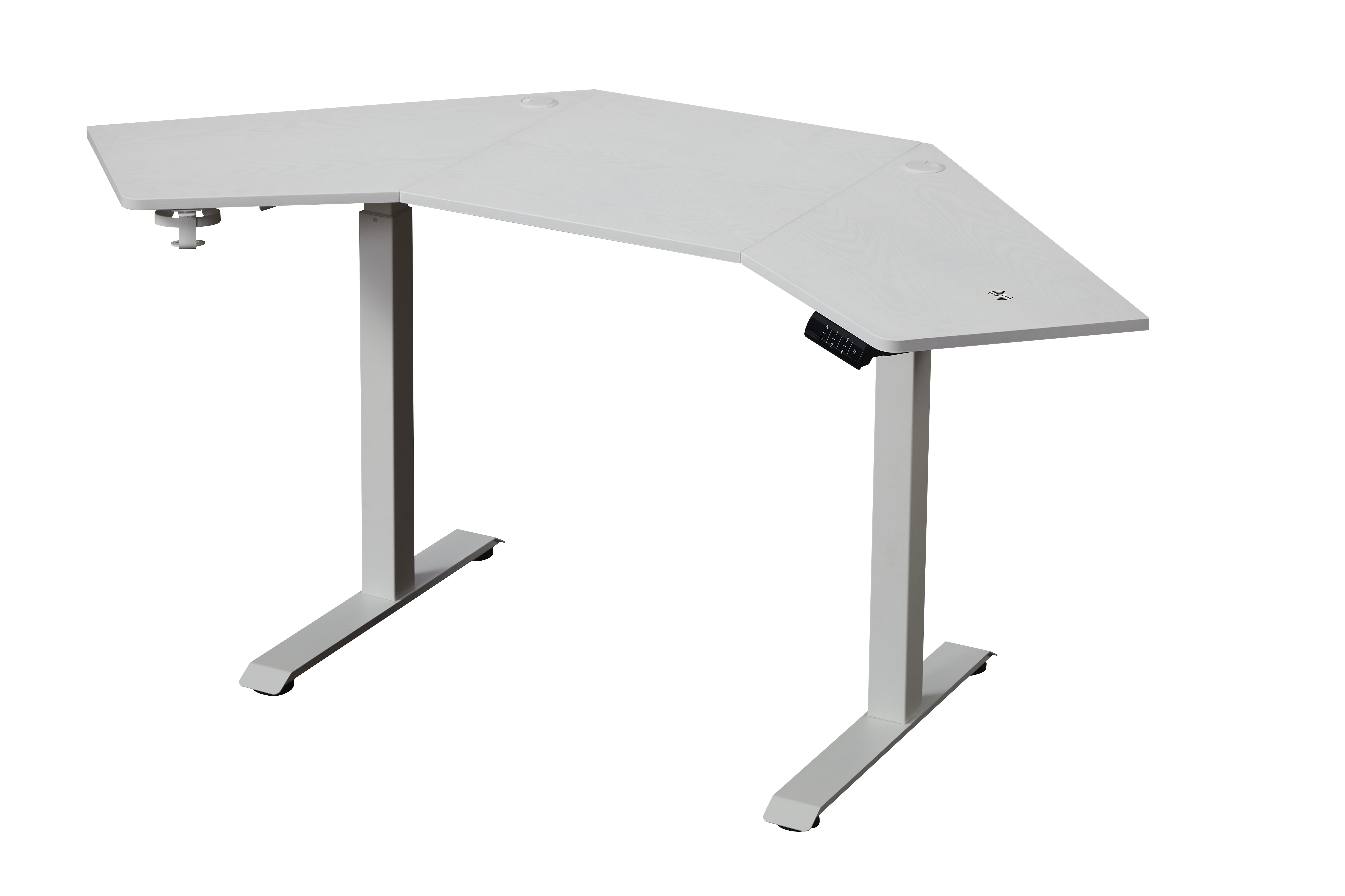 Inbox Zero Adjustable Corner Metal Base Standing Desk & Reviews | Wayfair