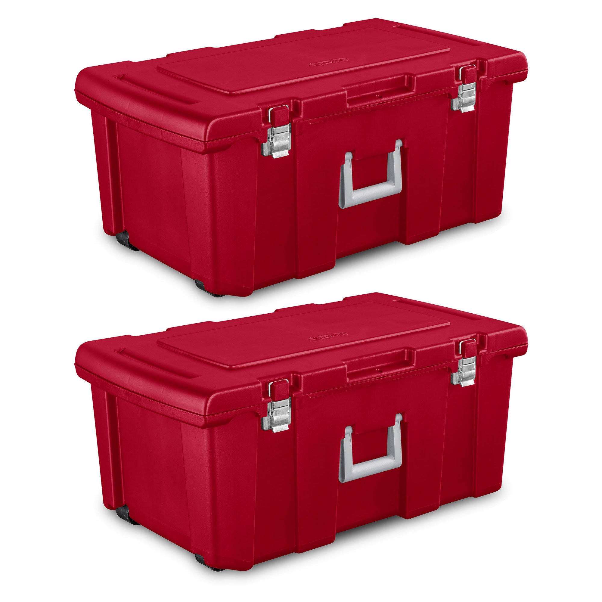 Sterilite Wheeled Footlocker, Plastic Utility Storage Container ...