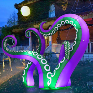 Dakota Fields Halloween Inflatables 7.2 FT Blow Up Octopus Outdoor ...