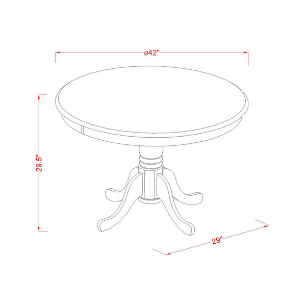 Charlton Home® Cherrywood Round Solid Wood Dining Table & Reviews | Wayfair