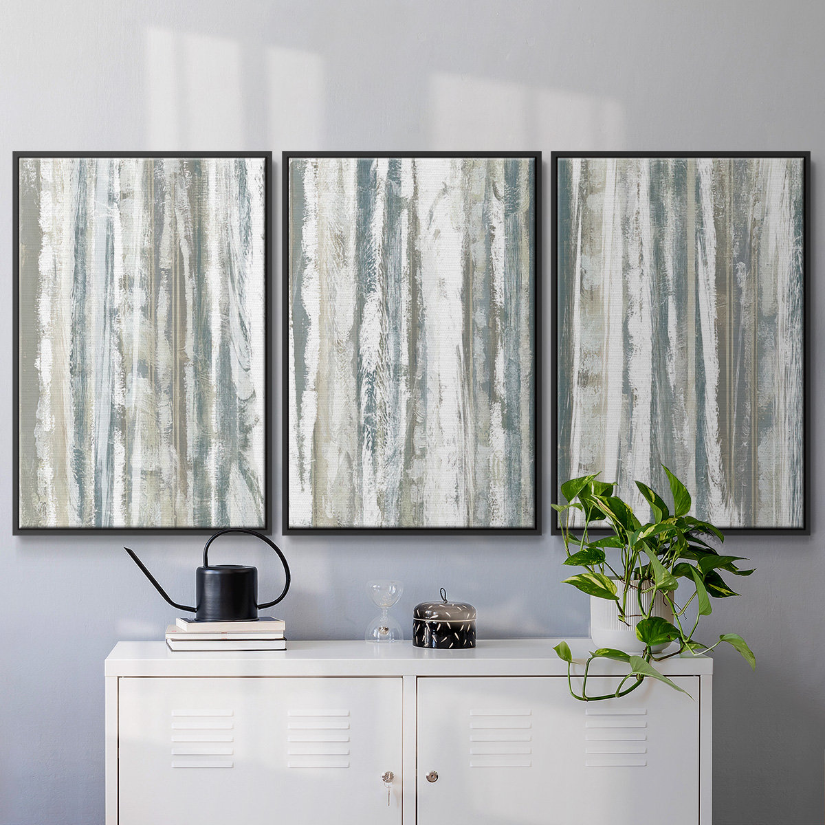 Wrought Studio Treeline Strata I - 3 Piece Floater Frame Print on ...