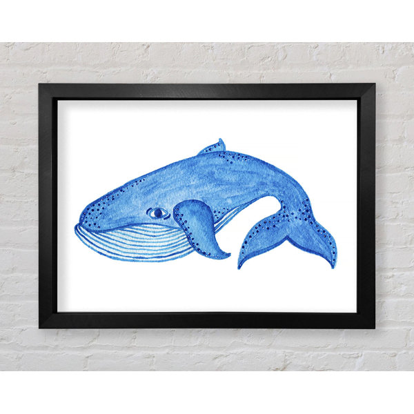 Bright Star Blue Whale - Single Picture Frame Print | Wayfair.co.uk