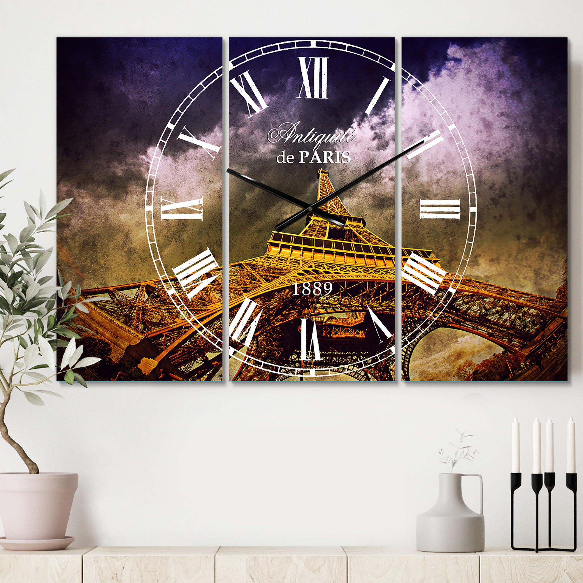 The Twillery Co. Swigart Oversized Farmhouse Wall Clock - Wayfair Canada