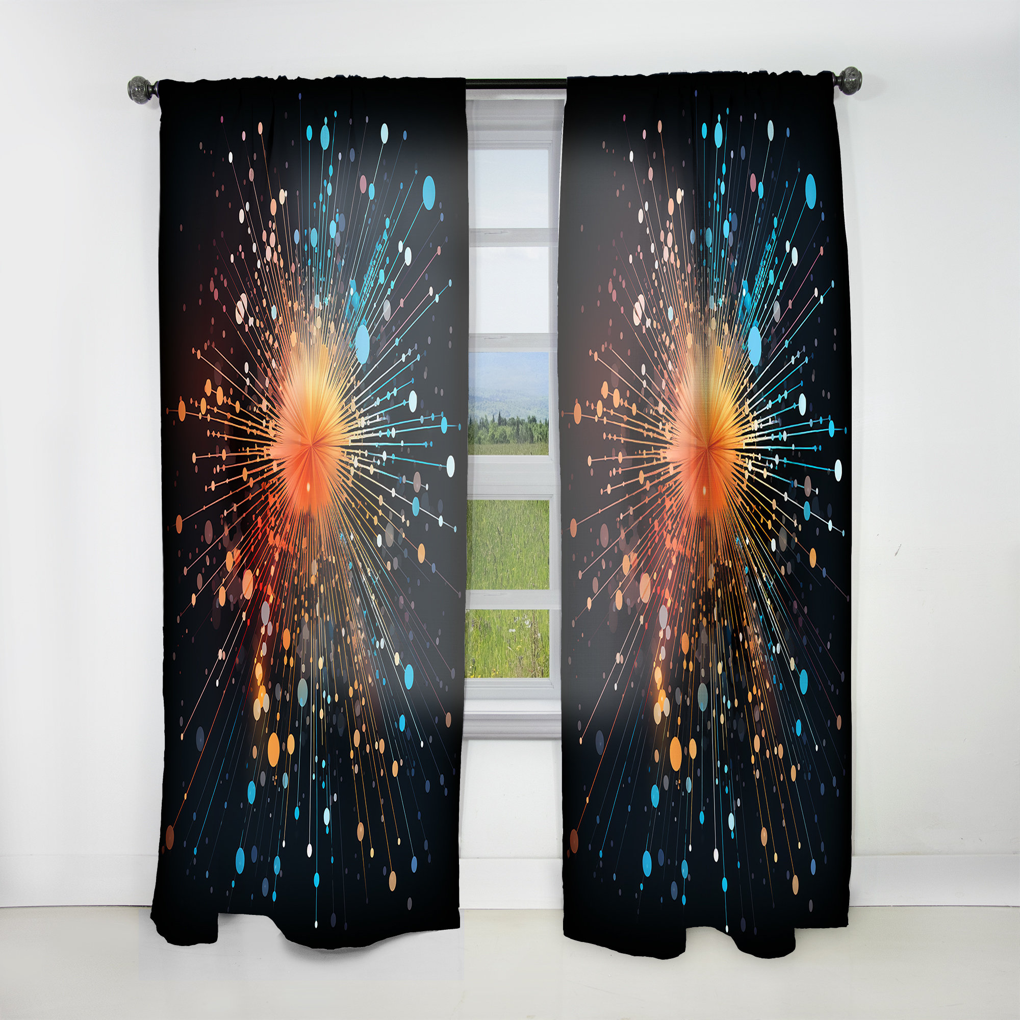 Design Art Colorful Fireworks Spectacle III - Fireworks Curtain - Room ...