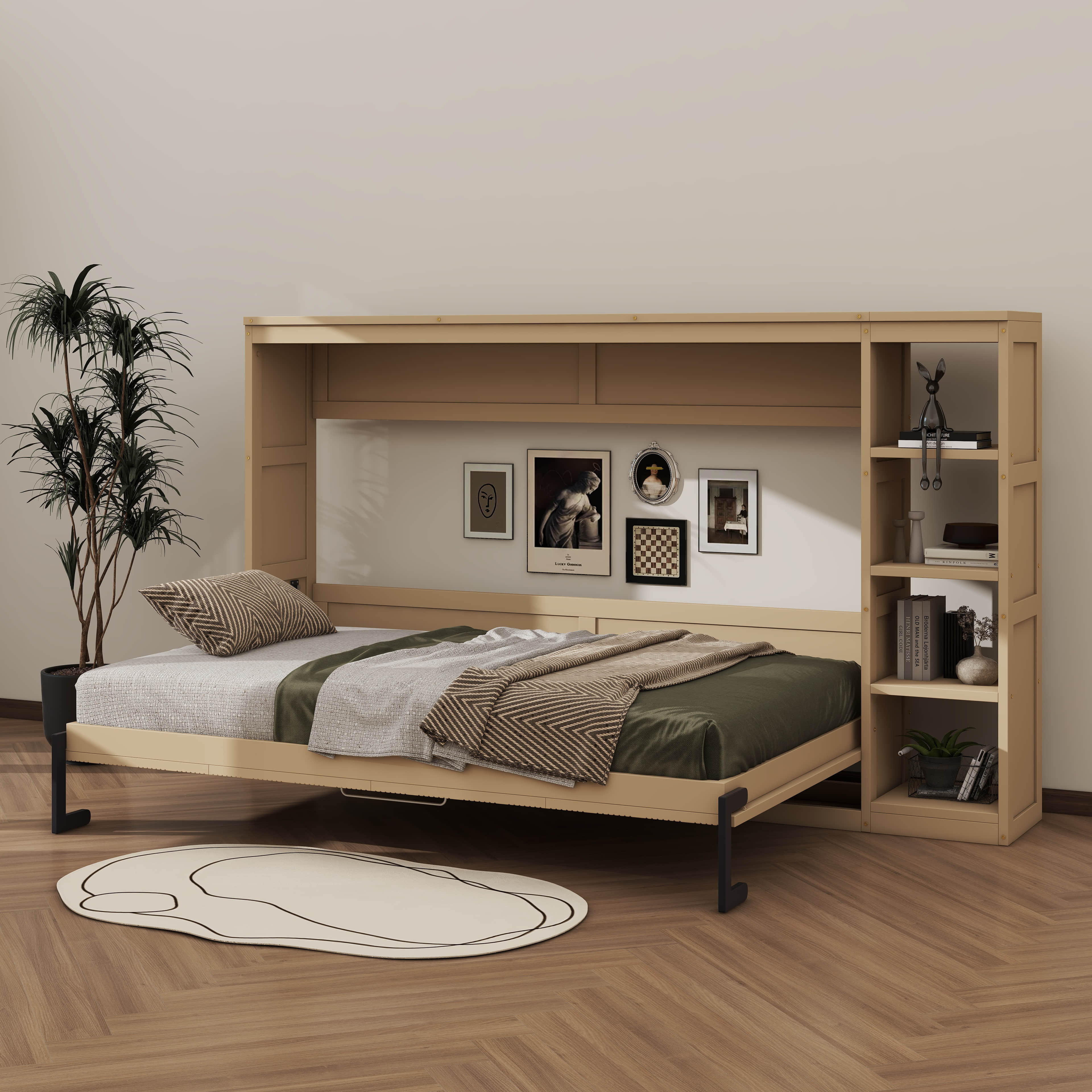 Red Barrel Studio® Streamlined Space-Efficient Murphy Bed Incorporating ...