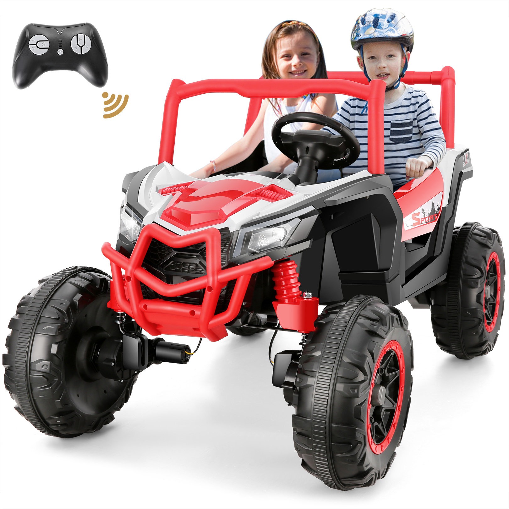 DreamDwell Home 24V 2 Seater 4WD Electric Ride On UTV Battery Power Car ...