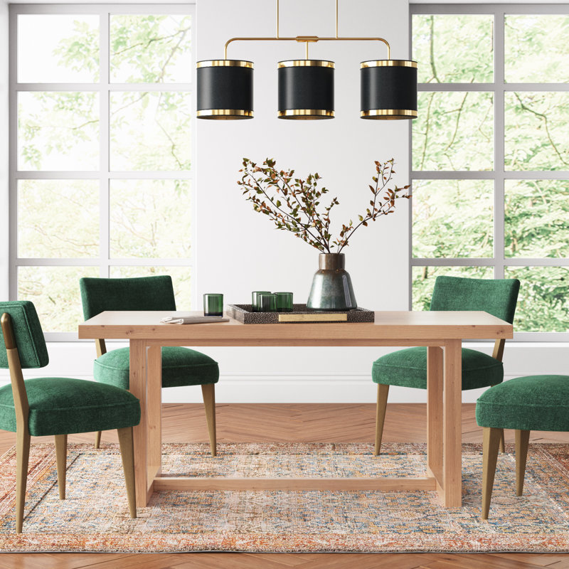 Joss & Main Modica 70'' Pine Solid Wood Sled Dining Table & Reviews ...