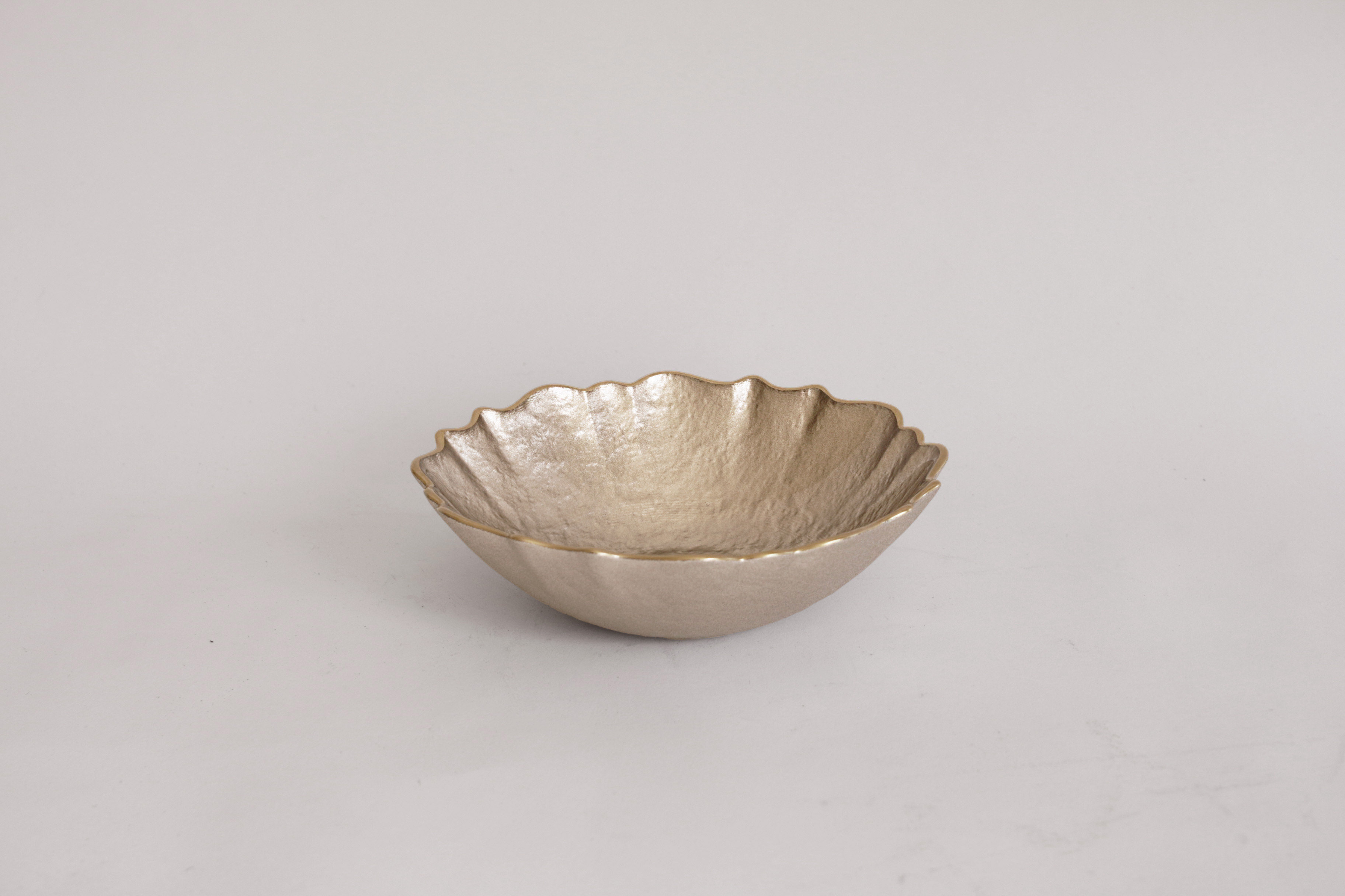 Beatriz Ball GLASS Small Round Bowl (Taupe And Gold) | Wayfair