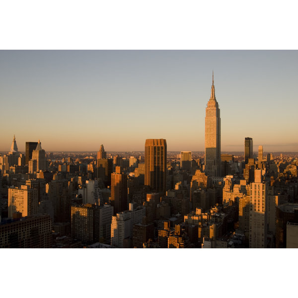 17 Stories Bryanne New York Skyline by BeeCoolPhoto - Wrapped Canvas ...