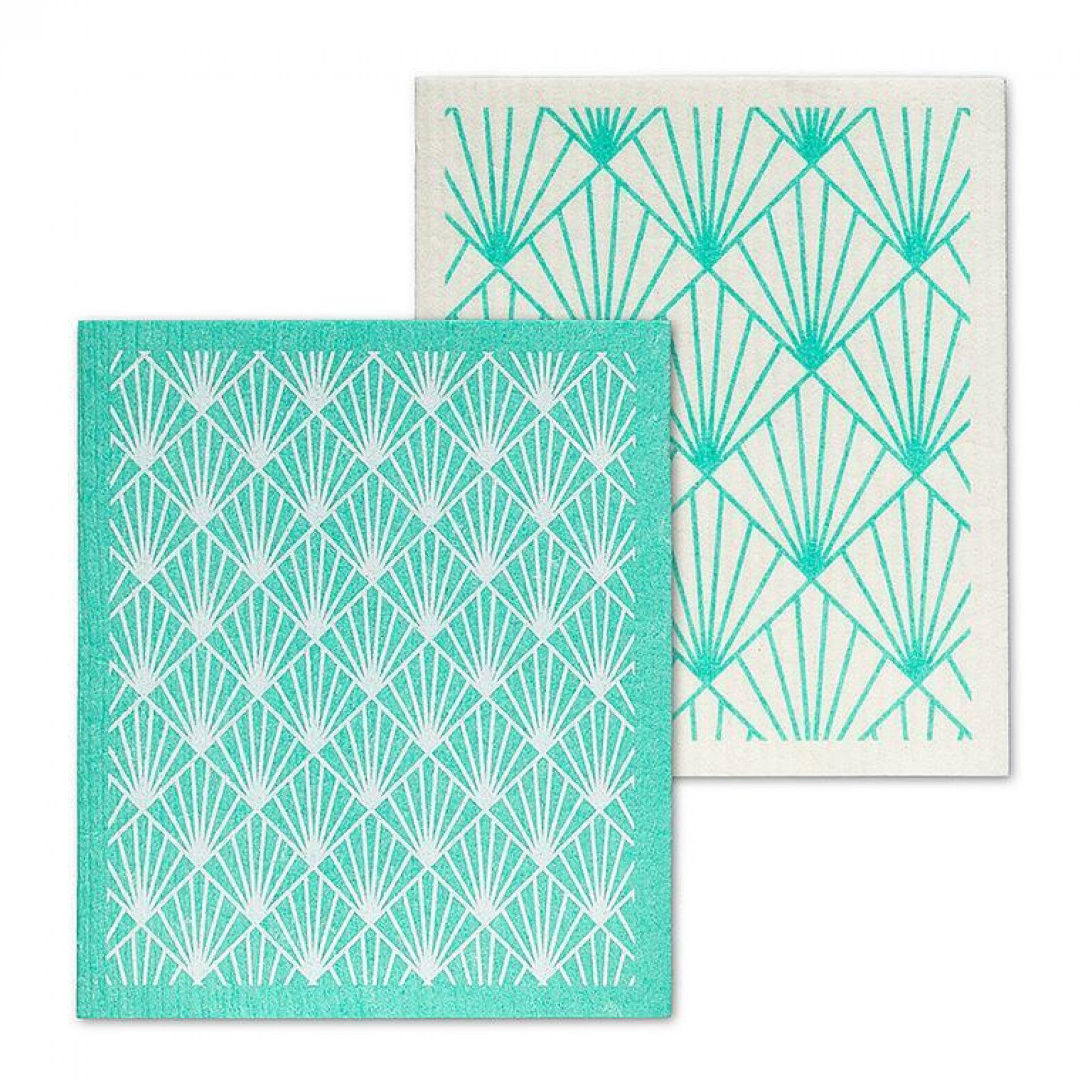 George Oliver Set Of 2 Art Deco Graphic Dishcloth | Wayfair