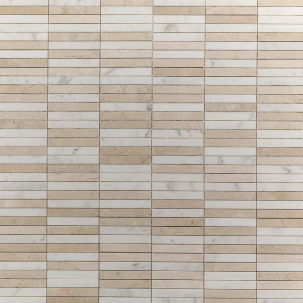 The Tile Square Marble Linear Mosaic Wall & Floor Tile | Perigold
