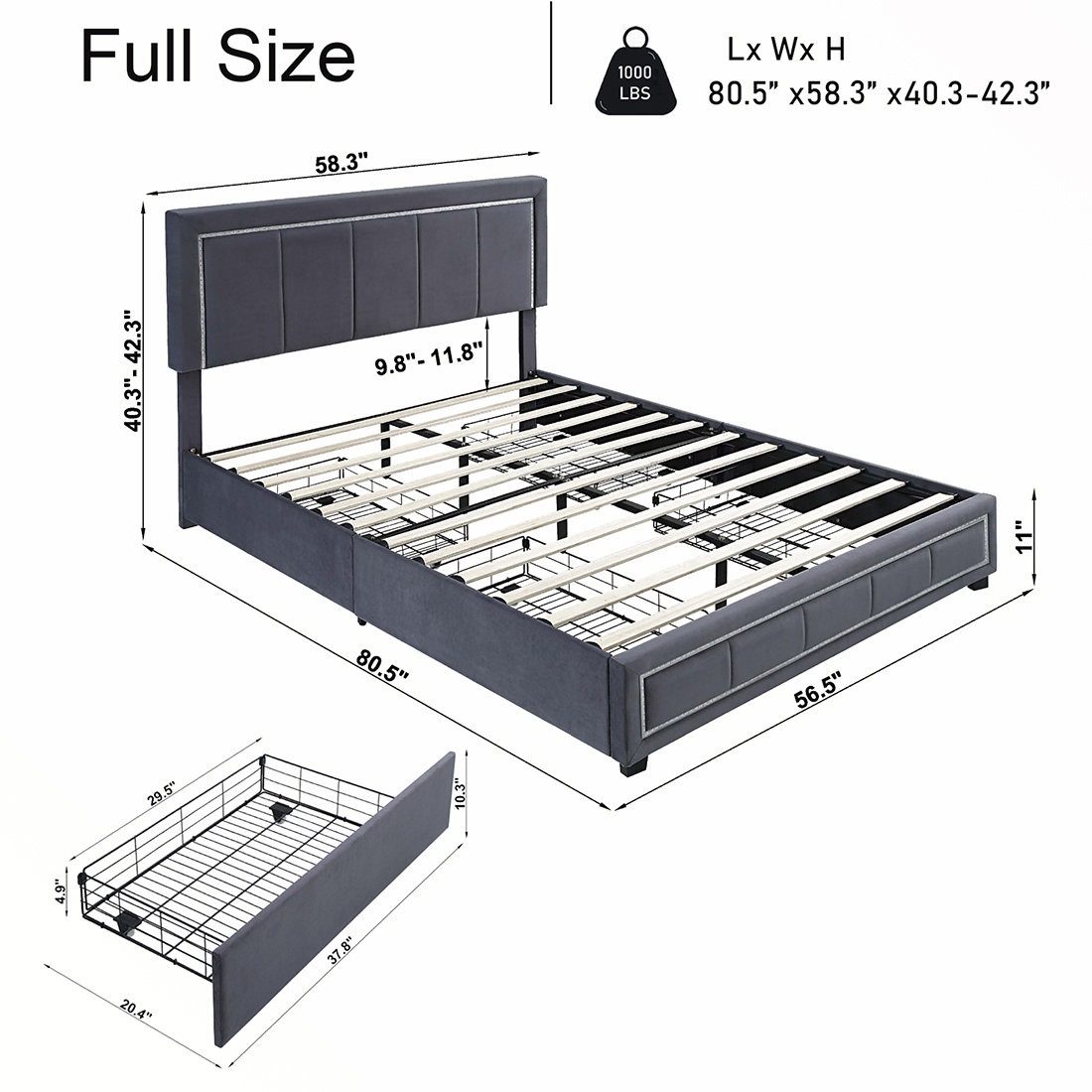 Brayden Studio® Ilinka Upholstered Platform Bed | Wayfair