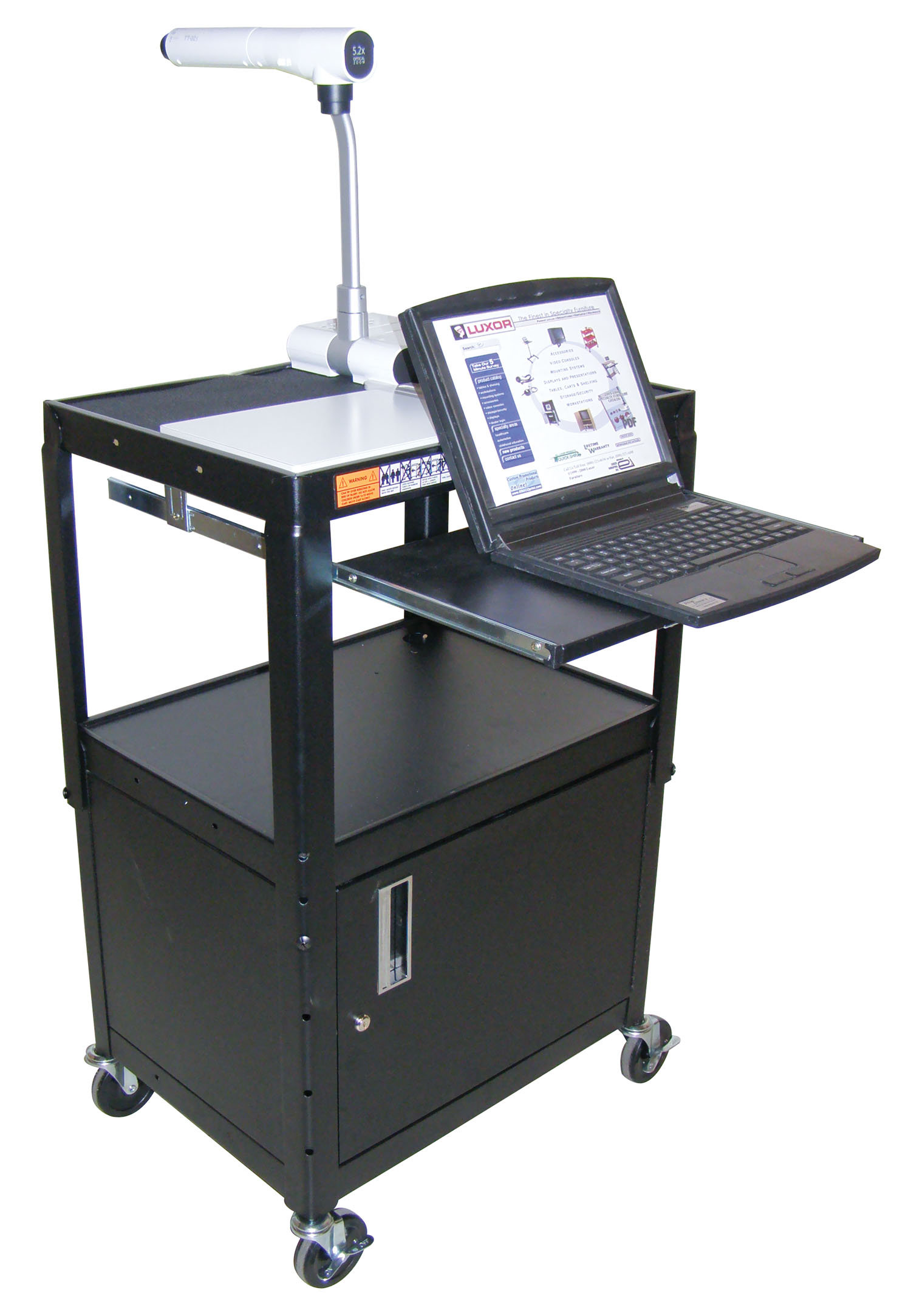 Luxor SteelCart Adjustable Height Workstation AV Cart & Reviews | Wayfair