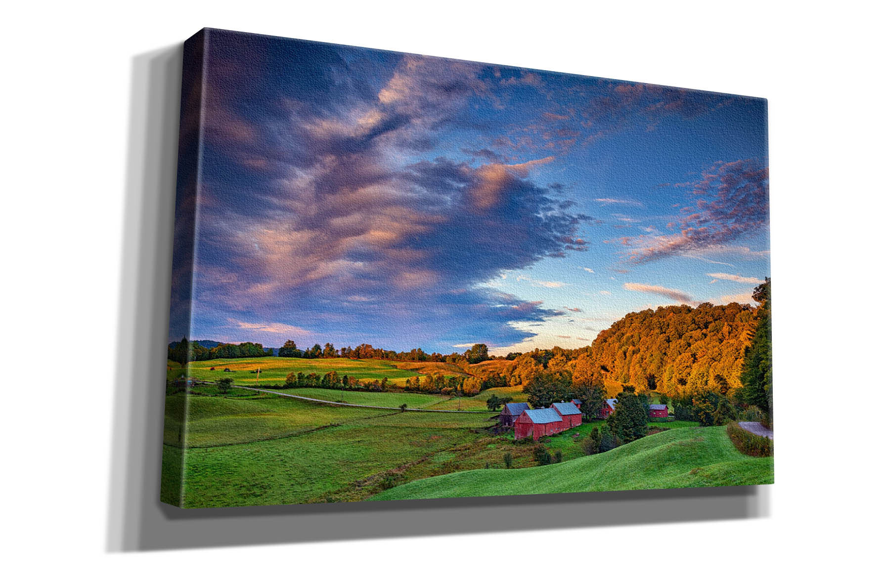 Latitude Run® 'First Light On Jenne Farm' by Rick Berk Canvas Wall Art | Wayfair