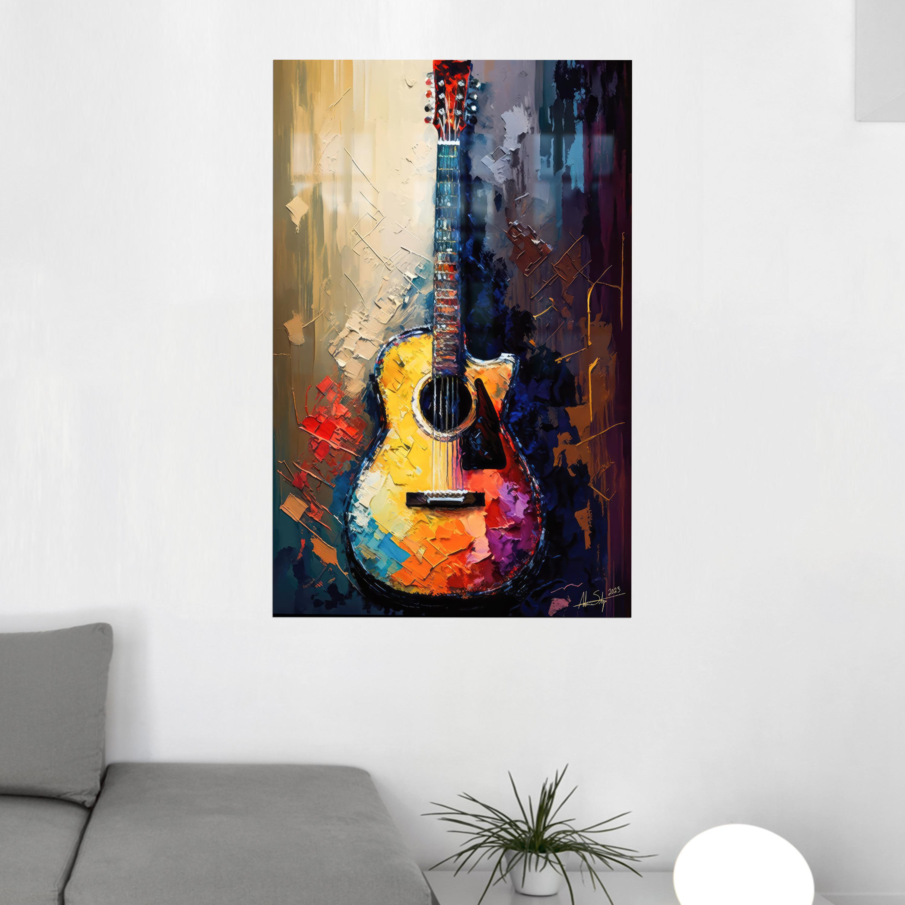 Red Barrel Studio® Personalized Modern Art Decor Gift for Guitarists ...