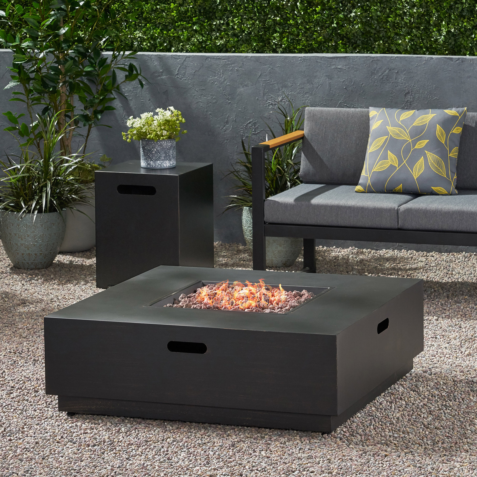 Ebern Designs Dorset Iron Propane Fire Pit Table & Reviews | AllModern