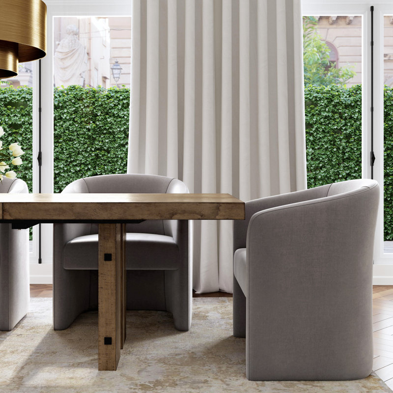 Willa Arlo Interiors Yoel Velvet Solid Back Arm Chair | Wayfair