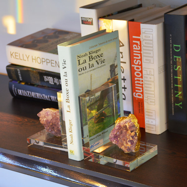 ellahome Modern & Contemporary Crystal Bookends | Wayfair