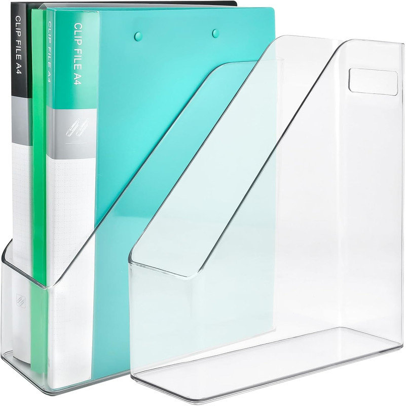 Ivy Bronx 2 Pack Acrylic Magazine File Holder | Wayfair