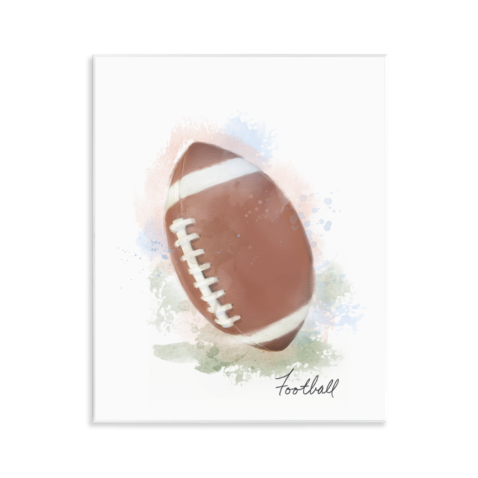 Ebern Designs Soft Pastel Football Wall Plaque, design by Matthew ...