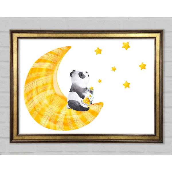 Happy Larry Panda Moon - Print | Wayfair.co.uk