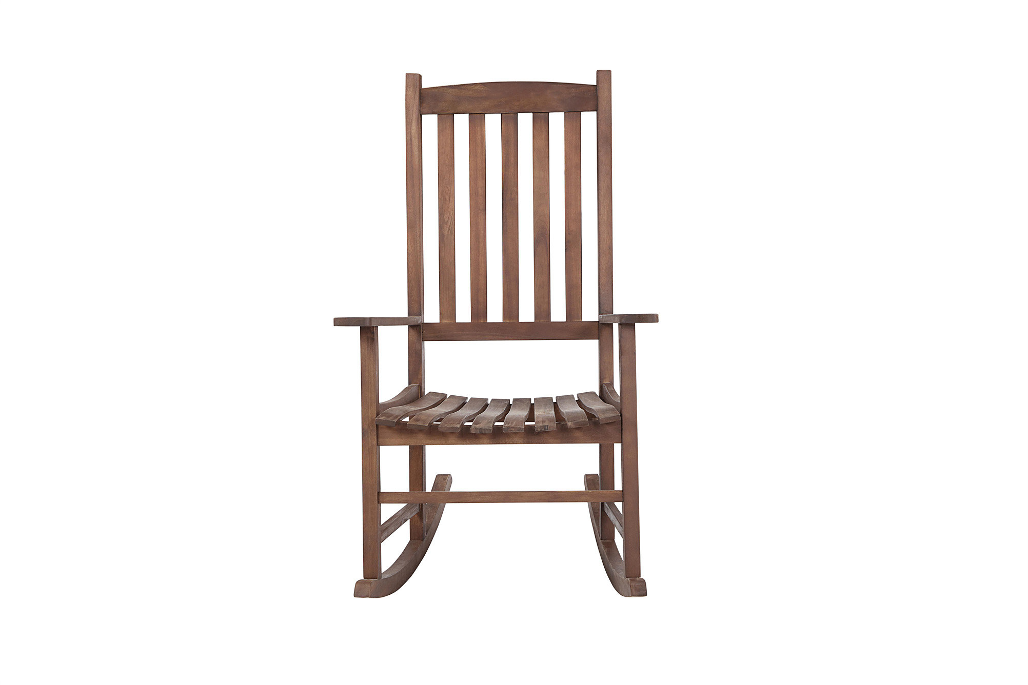 Winston Porter Outdoor Acacia Wood Rocking Chair Brown, Rustic ...