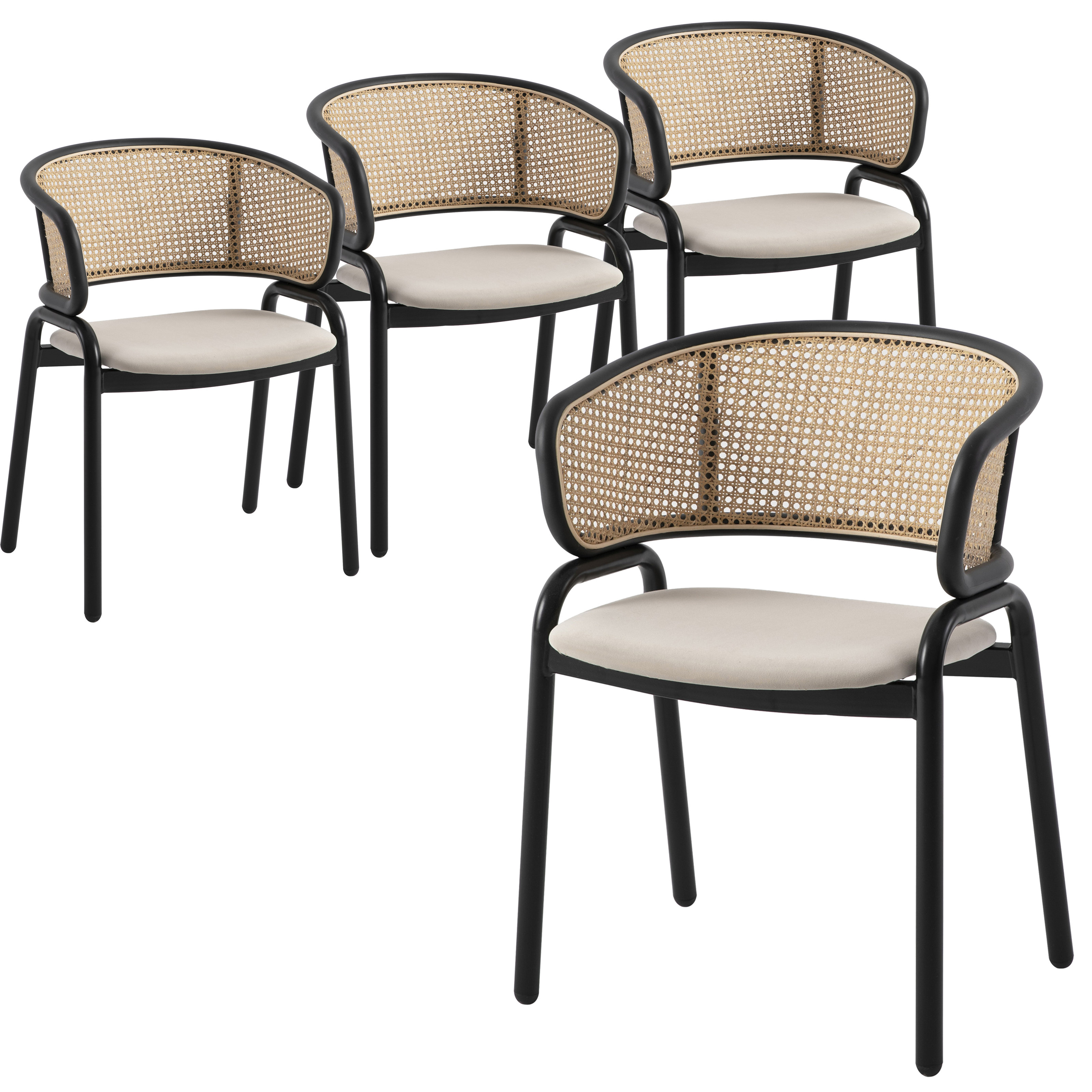 Bayou Breeze Daishun Dining Chair With Stainless Steel Legs Velvet Seat ...