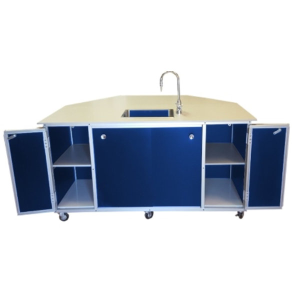 MONSAM Portable Sink Mobile Science Lab Station With Storage - BLACK ...
