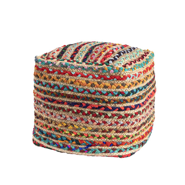 Bungalow Rose Birzer Modern Boho Colourful Striped Hand-Braided Birzer ...
