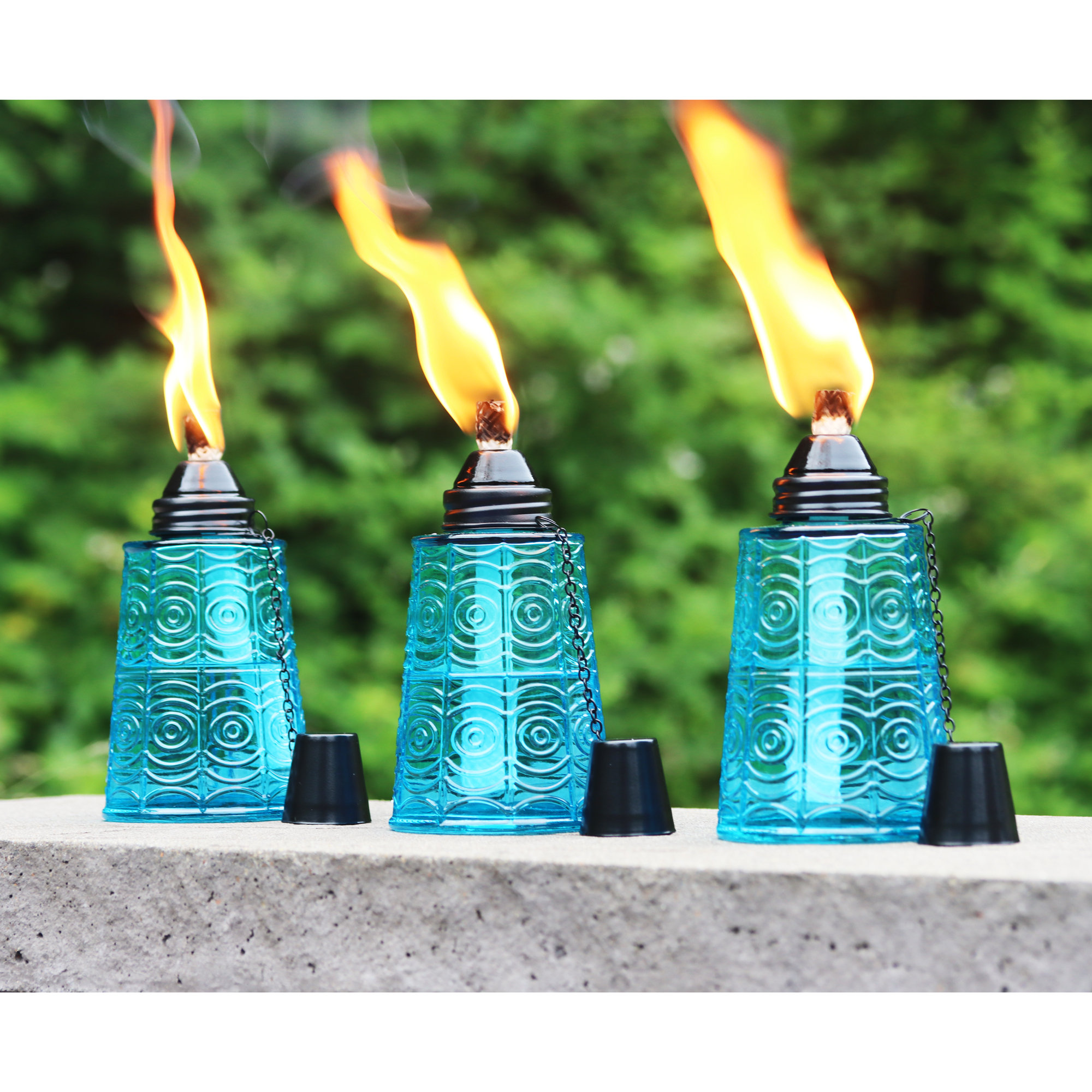 Seraphic Citronella Oil Table Top Tiki Torches for Outdoor Patio | Wayfair
