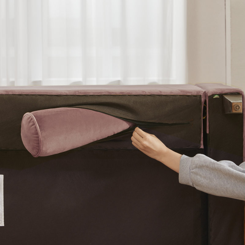 Ebern Designs Chelsea 77'''' Wide Fabric Tufted Square Arm Sofa ...