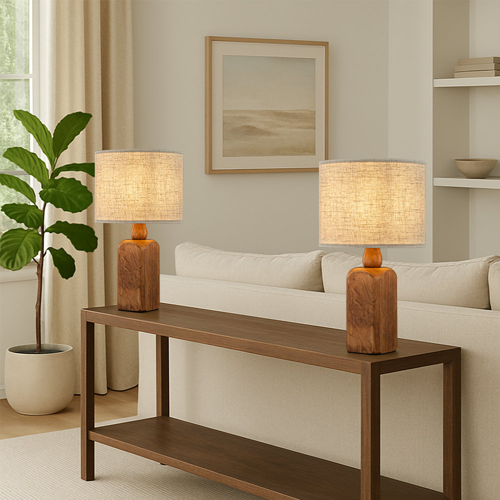 Ophelia & Co. Farmhouse Traditional Natural Brown Solid Wood Base Table ...