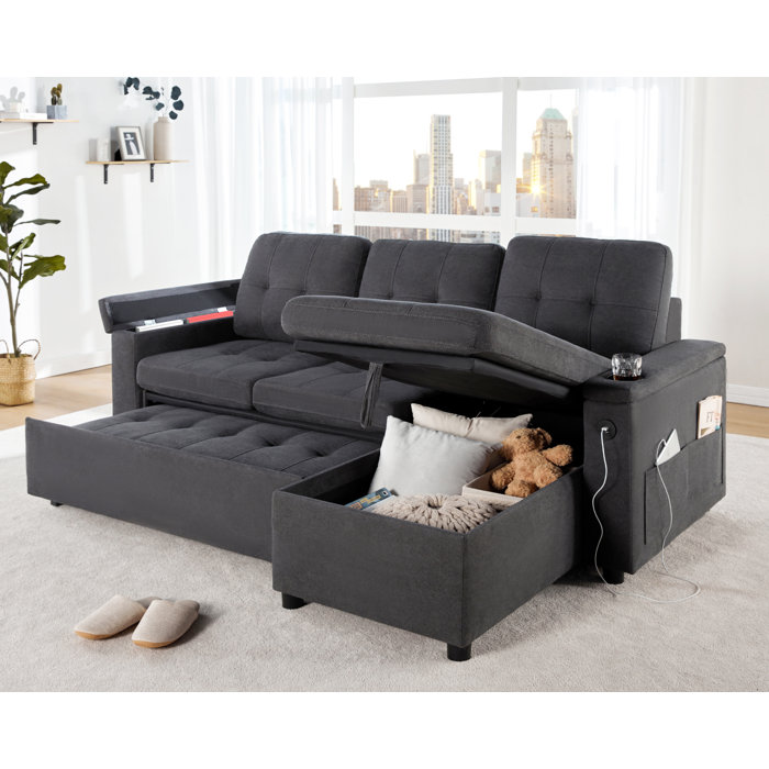 Wade Logan® Brodrick 84'' Upholstered Sleeper Sofa & Reviews | Wayfair
