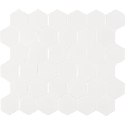 MSI Retro Hexo Bianco 2" x 2" Glossy Porcelain Mosaic Floor & Wall Tile ...