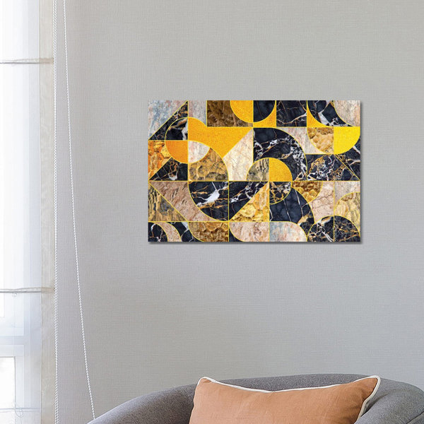 Metro Lane Geometric Marble I - Horizontal by Tenyo Marchev - Wrapped ...