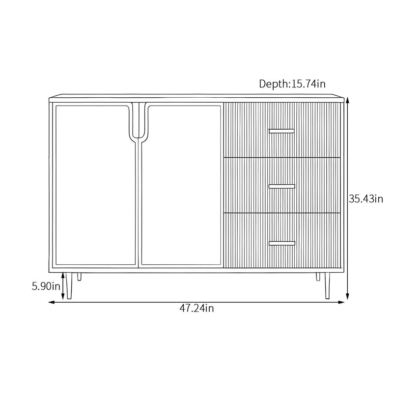 Licalilo Luxury Minimalist Postmodern Storage Cabinet | Wayfair