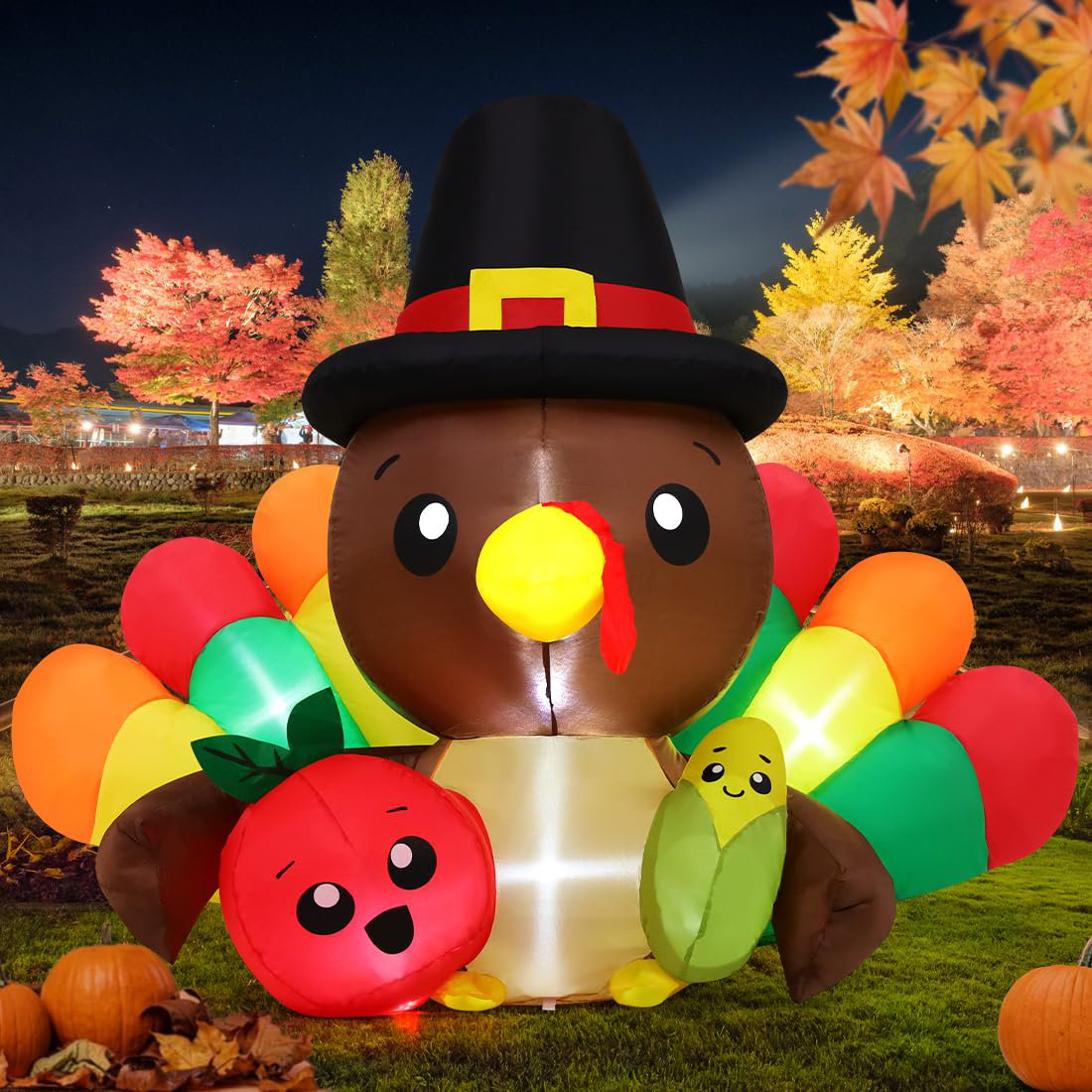 The Holiday Aisle® Thanksgiving Inflatables 6.3 FT Long Turkey ...