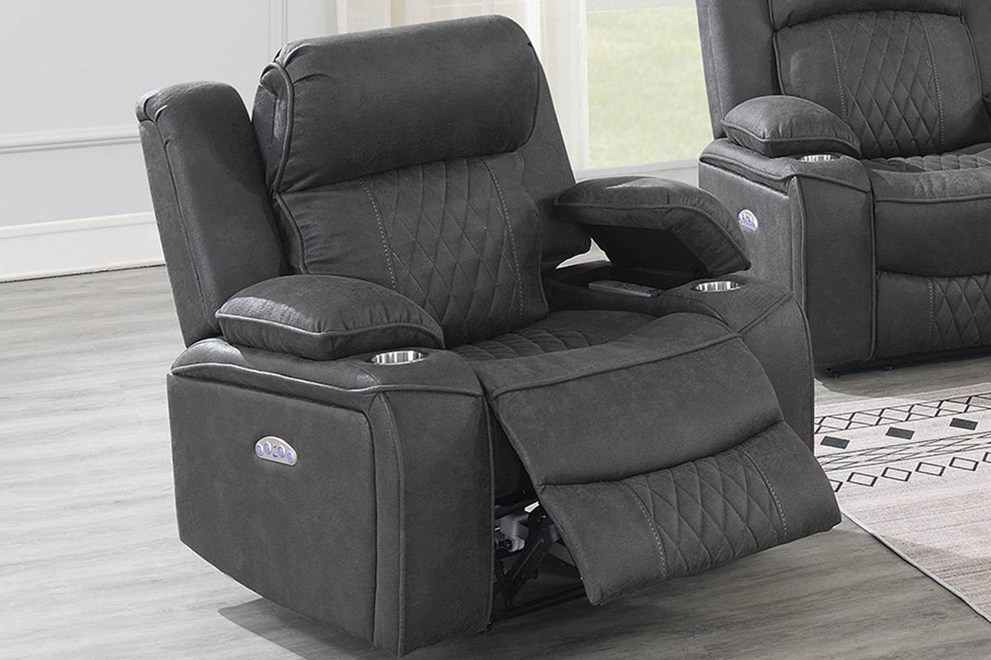 Hokku Designs Power Motion Recliner Chair 1Pc Chair Contemporary ...