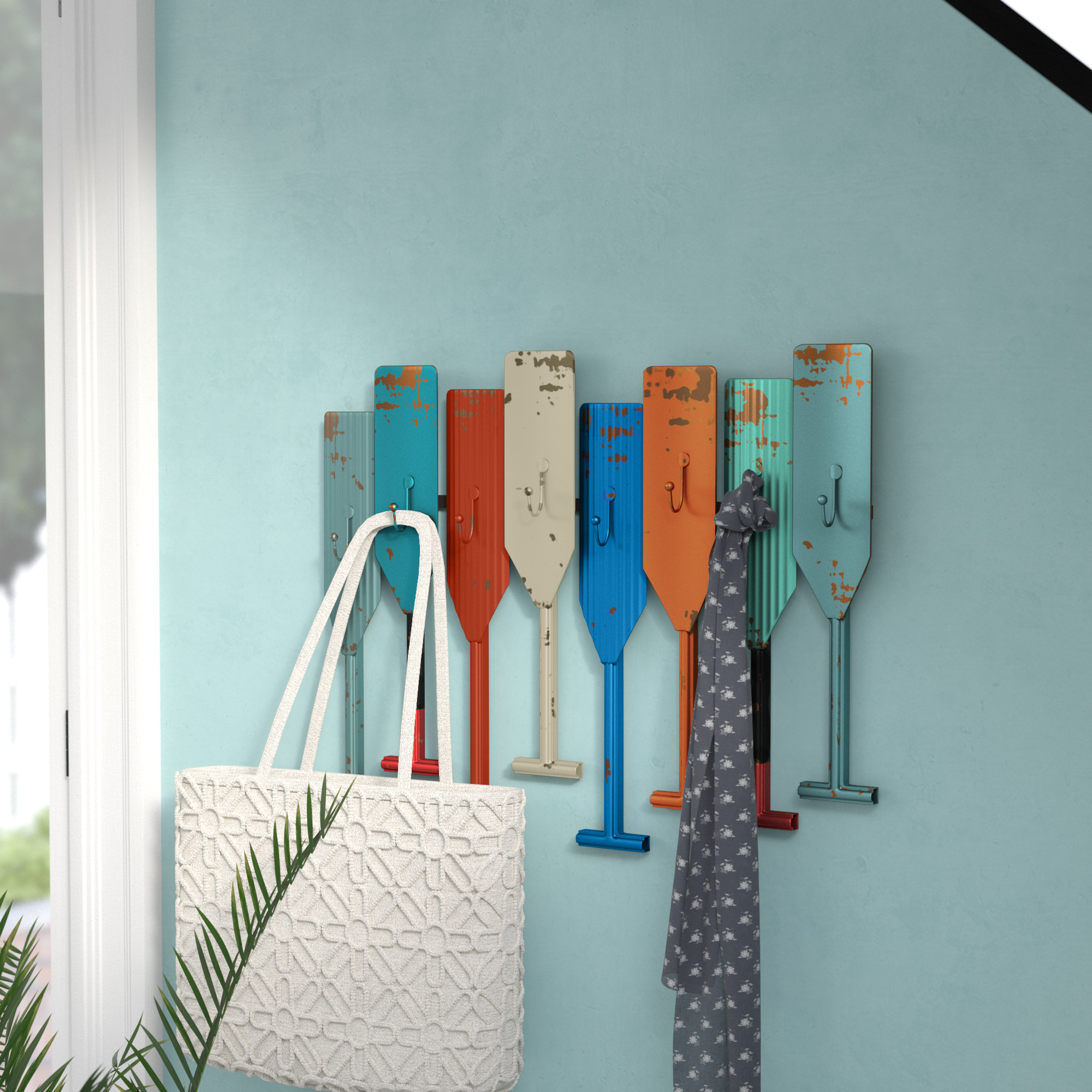 Breakwater Bay Multi Colored Lofland Metal Wall Hook Indoor Outdoor ...