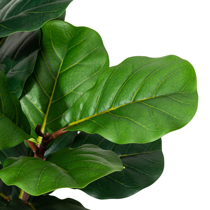 Primrue Amee 41.25" H Faux Fiddle Leaf Fig Tree in Pot & Reviews | Wayfair