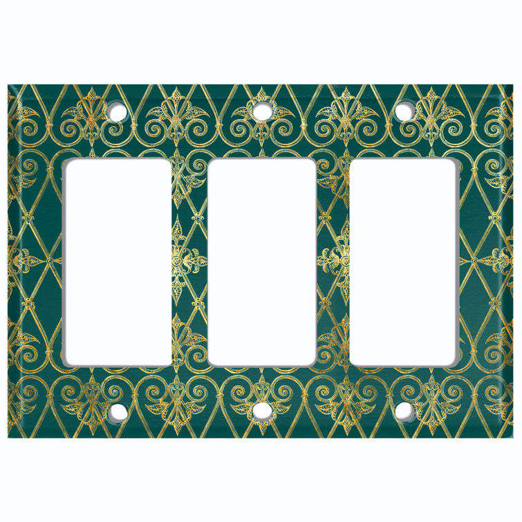 WorldAcc Patterned 3 - Gang Standard Wall Plate | Wayfair