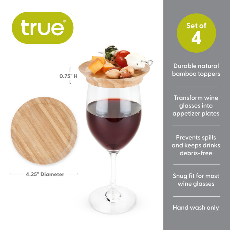 True Topper Natural Bamboo Appetizer Glass Toppers & Reviews | Wayfair