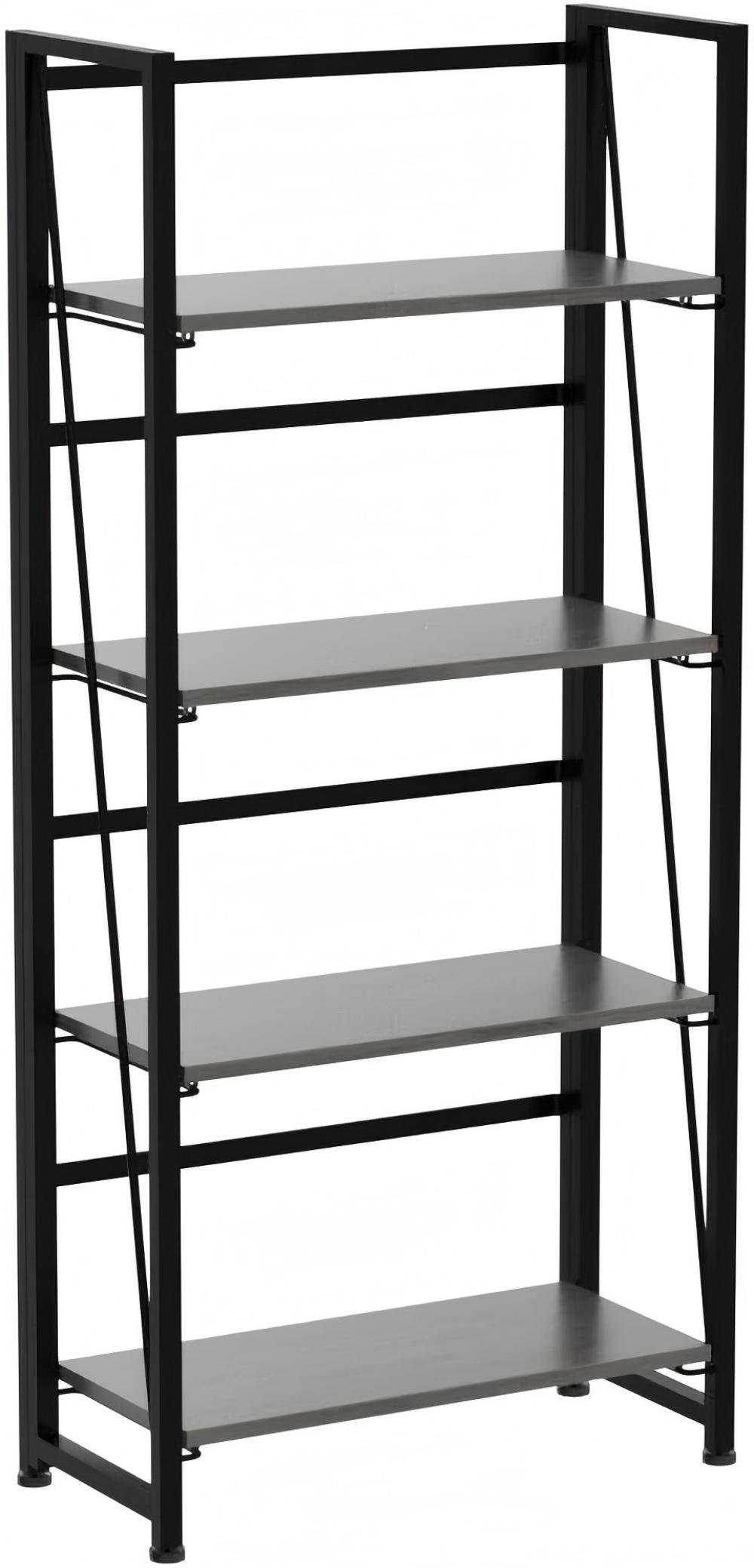 Latitude Run® 4NM No-Assembly 5 Tiers Folding Bookshelf Storage Shelves ...